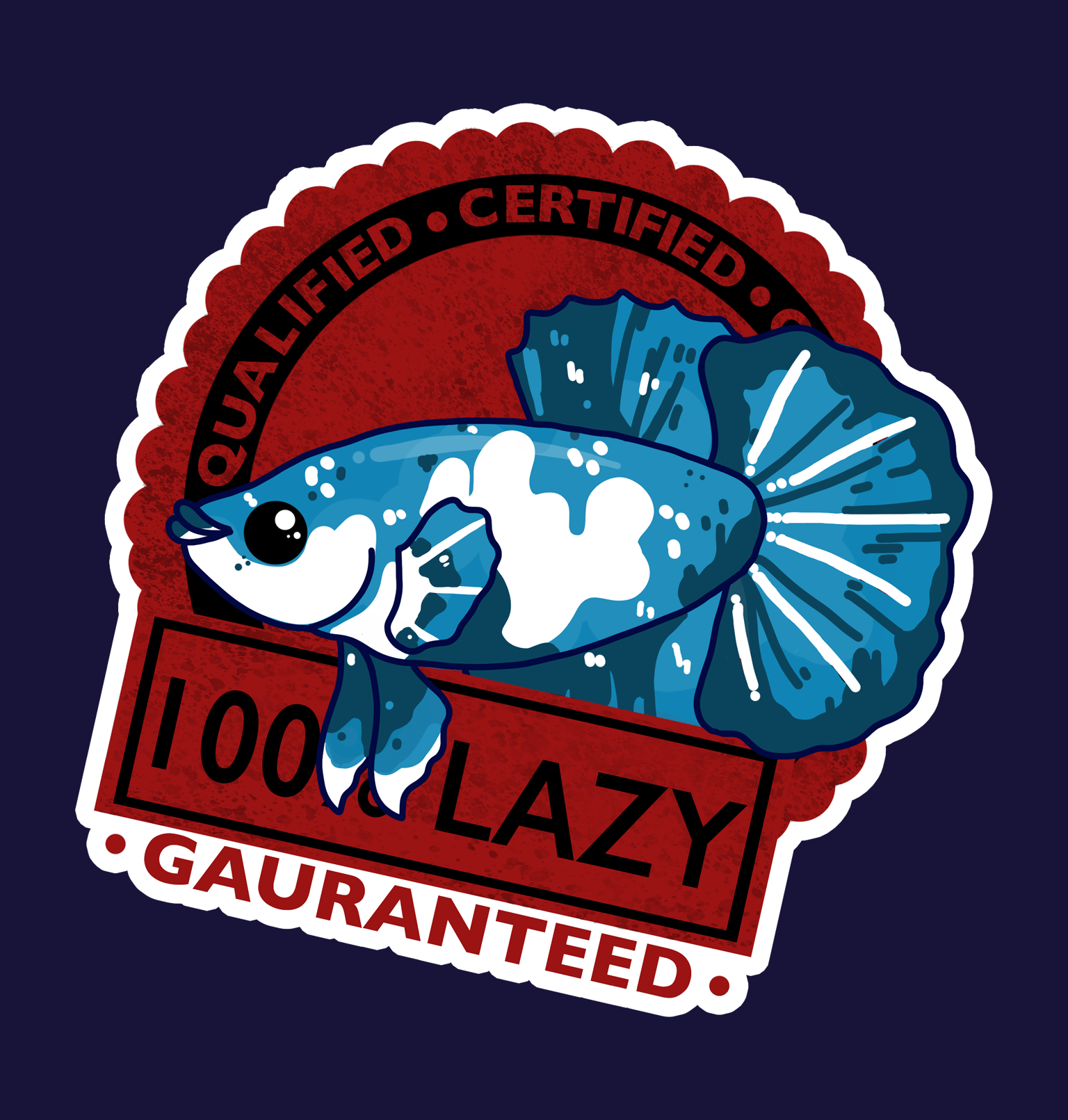 100% Lazy Sticker | Bay Aquatics | Tauranga | New Zealand