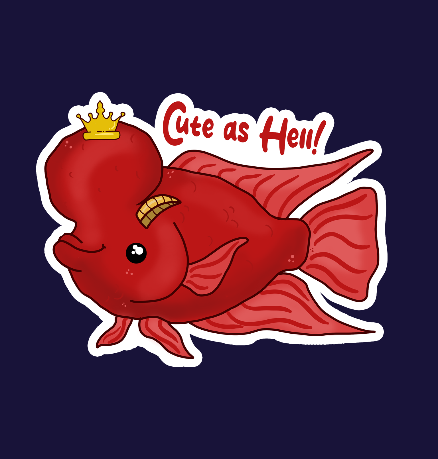 Cute as Hell Sticker | Bay Aquatics | Tauranga | New Zealand